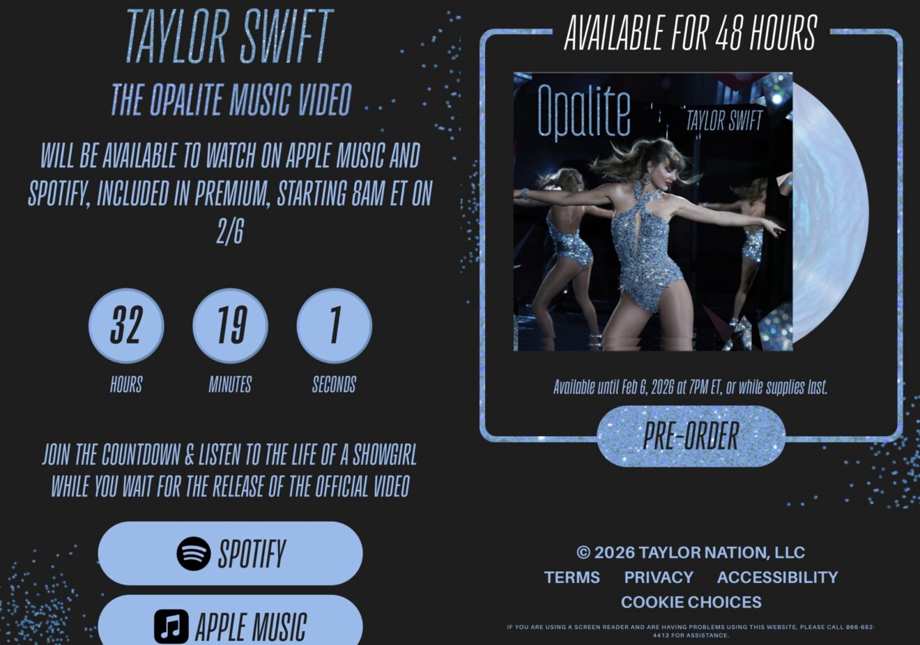 Taylor Swift Sets the Countdown for Her Next Sparkling Single “Opalite”